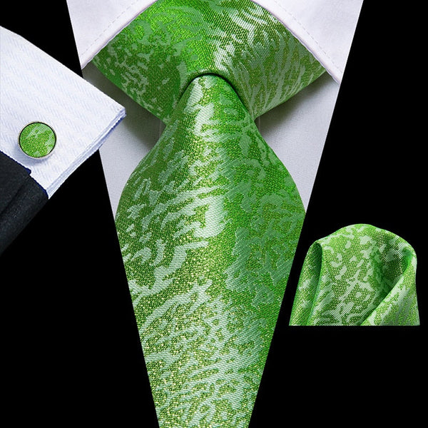Cravatta Verde Chiaro con Motivo | Cravatta Gentiluomo